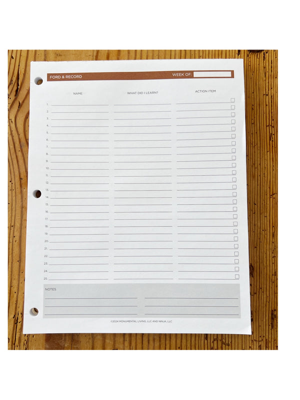 FORD and Record Notepad - Ninja Store